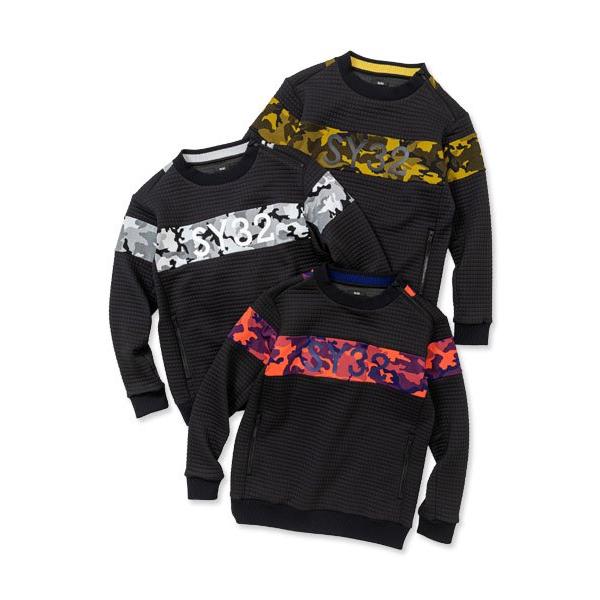 SY32 by SWEET YEARS ゴルフウェア モックネックシャツ Tシャツ 長袖 メンズ おしゃれ かっこいい ブランド SYG-23A31【お取り寄せ】