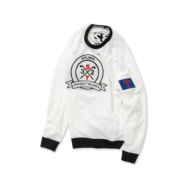 SY32 by SWEET YEARS ゴルフウェア セーター ニット 長袖 メンズ おしゃれ かっこいい ブランド SYG-23A37MI【お取り寄せ】