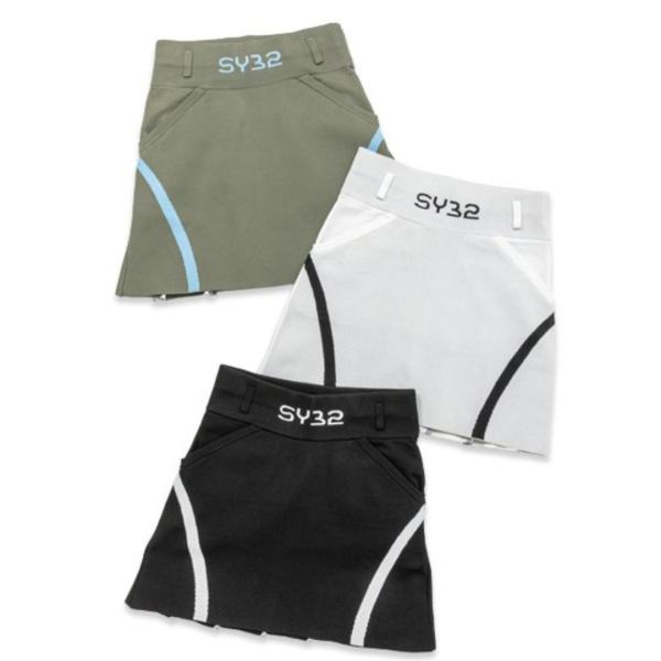 お取り寄せ SY32 by SWEET YEARS スカート サマーニット プリーツ レディース ブランド おしゃれ ゴルフ スポーツ SYG-24S10W