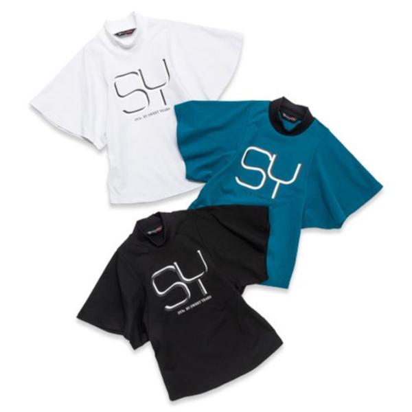お取り寄せ SY32 by SWEET YEARS シャツ 半袖 モックネック ドライタッチ レディース ブランド おしゃれ ゴルフ スポーツ SYG-24S12W