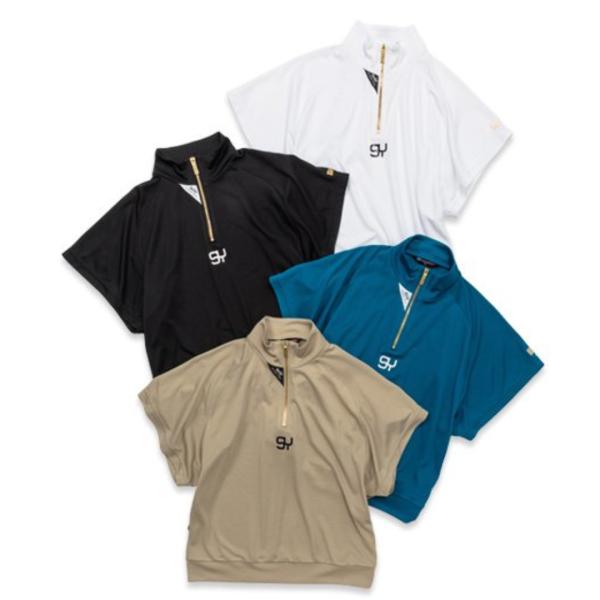 お取り寄せ SY32 by SWEET YEARS シャツ 半袖 モックネック ハーフジップ レディース ブランド おしゃれ ゴルフ スポーツ SYG-24S13W