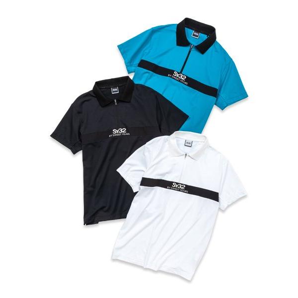 お取り寄せ SY32 by SWEET YEARS シャツ 半袖 ポロシャツ 無地 レディース ブランド おしゃれ ゴルフ スポーツ SYG-24SABS13