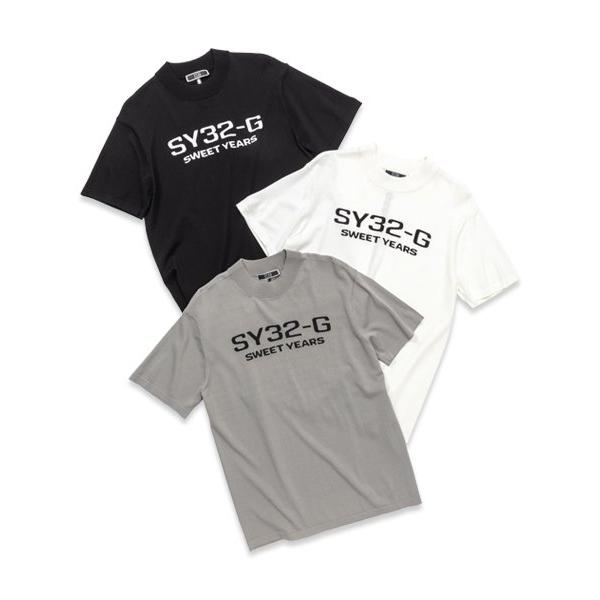 お取り寄せ SY32 by SWEET YEARS シャツ 半袖 サマーセーター ロゴ レディース ブランド おしゃれ ゴルフ スポーツ SYG-24SABS32