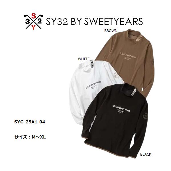 SY32 ゴルフ モックネックシャツ メンズウェア おしゃれ ブランド かっこいい SYG-25A1-04【お取り寄せ】
