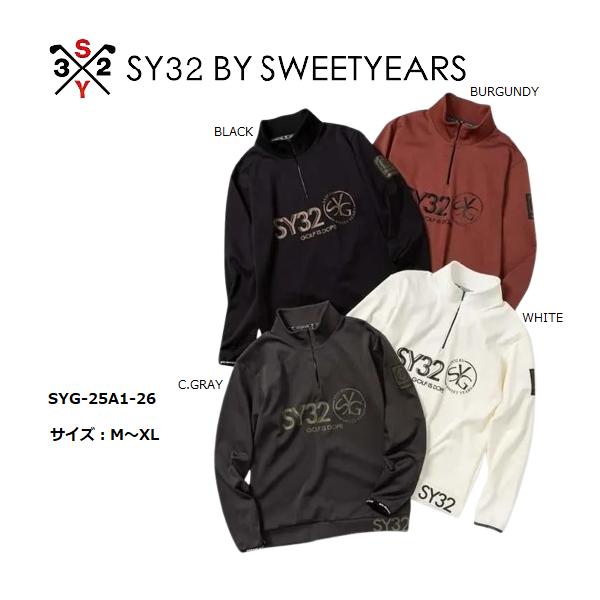 SY32 ゴルフ ゴルフウェア スウェットシャツ 長袖 メンズ おしゃれ ブランド かっこいい SYG-25A1-26【お取り寄せ】
