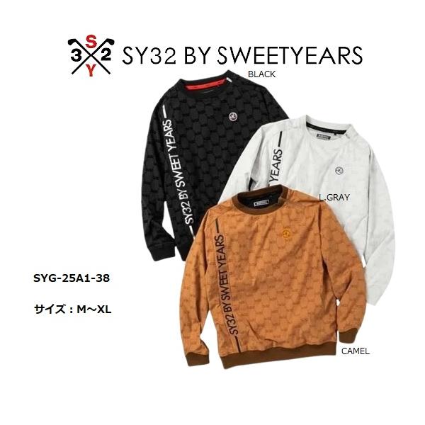 SY32 ゴルフ プルオーバーシャツ 長袖 メンズウェア おしゃれ ブランド かっこいい SYG-25A1-38【お取り寄せ】