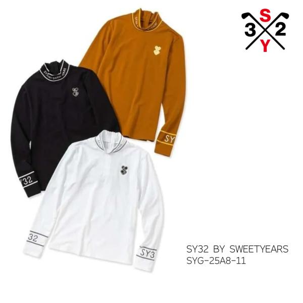 SY32 ゴルフ トレーナー モックネック 裏起毛 レディース ウェア おしゃれ ブランド かわいい SYG-25A8-11 お取り寄せ