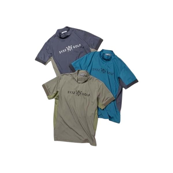 SY32 by SWEET YEARS ゴルフウェア モックネックシャツ Tシャツ 半袖 メンズ おしゃれ かっこいい ブランド SYG-25S021【お取り寄せ】