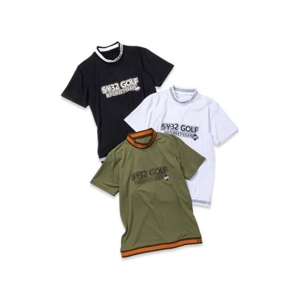 SY32 by SWEET YEARS ゴルフ Tシャツ モックシャツ 半袖 メンズ おしゃれ かっこいい ブランド SYG-25S038【お取り寄せ】
