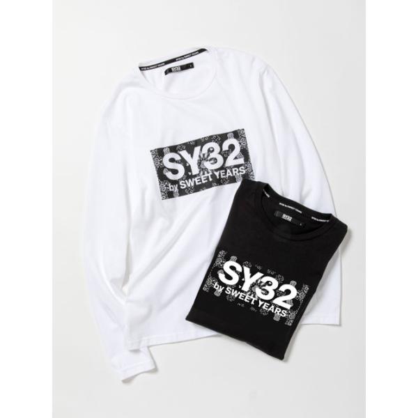 SY32 by SWEET YEARS Tシャツ 長袖 ロングスリーブ ブランド おしゃれ ペイズリー TNS1725P