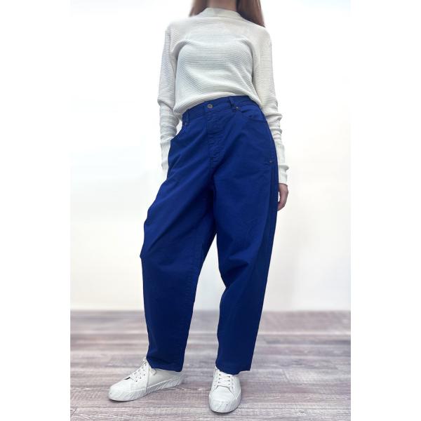 お取り寄せ商品 INDIMARK インディマーク  コクーン パンツ レディース パンツ おしゃれ ブランド コクーンパンツ ロイヤルブルー W137-4