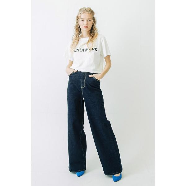 INDIMARK インディマーク ハイウエスト ワイドデニム レディース ワイドパンツ おしゃれ ブランド ハイウェストWJ028【お取り寄せ】