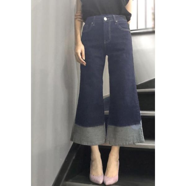 INDIMARK インディマーク ジーンズ デニム レディース パンツ おしゃれ ブランド フレア  WJ063 切り返し