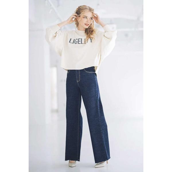 INDIMARK インディマーク デニムパンツ レディース おしゃれ ブランド ワイド カットオフ インディゴ WJ155　お取寄せ