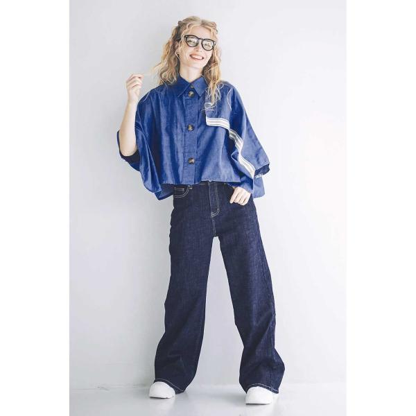 INDIMARK インディマーク デニムパンツ レディース おしゃれ ブランド ワイド インディゴ WJ168　お取り寄せ