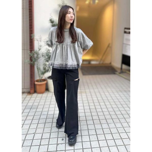 INDIMARK ワイドパンツ レディース ブラック おしゃれ ブランド かわいい WJ186【お取り寄せ】