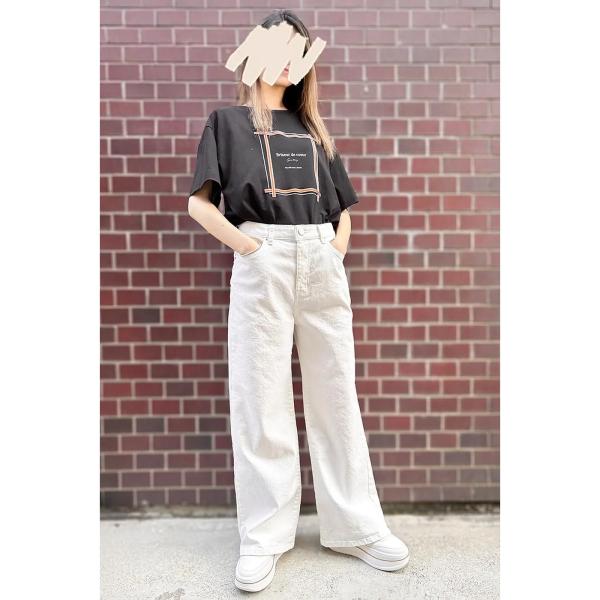 INDIMARK デニム レディース おしゃれ ブランド かわいい ニューワイド デニム ホワイト WJ191【お取り寄せ】