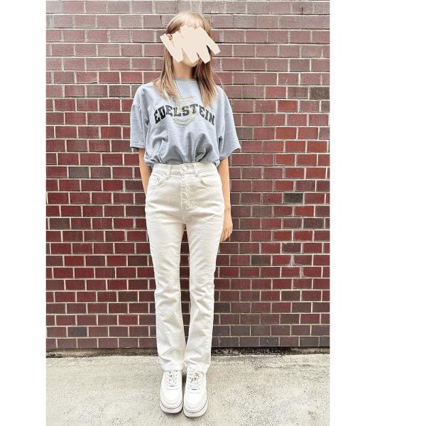 INDIMARK デニム レディース おしゃれ ブランド かわいい セミフレアパンツ ホワイト WJ194【お取り寄せ】