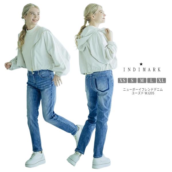 INDIMARK ジーンズ デニム レディース おしゃれ ブランド かわいい ニューボーイフレンドデニム ユーズド WJ205 【お取り寄せ】