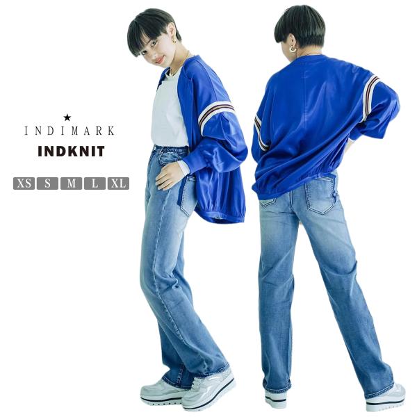 INDIMARK INDKNITデニム レディース おしゃれ ブランド かわいい NEWストレートデニム ブリーチ WK014 【お取り寄せ】