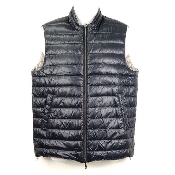 ヘルノ ダウン メンズ HERNO リバーシブルベスト PI001008U 12017 9200 ネイビー+グレー サイズ52 XL相当