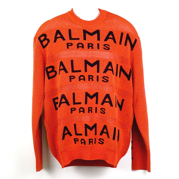 バルマン セーター メンズ BALMAIN BH1KE010KE07 MDI レッド サイズL