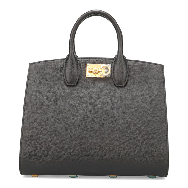 フェラガモ バッグ レディース FERRAGAMO ステューディオボックスバッグ 210398 0384 ブラック+ピンク