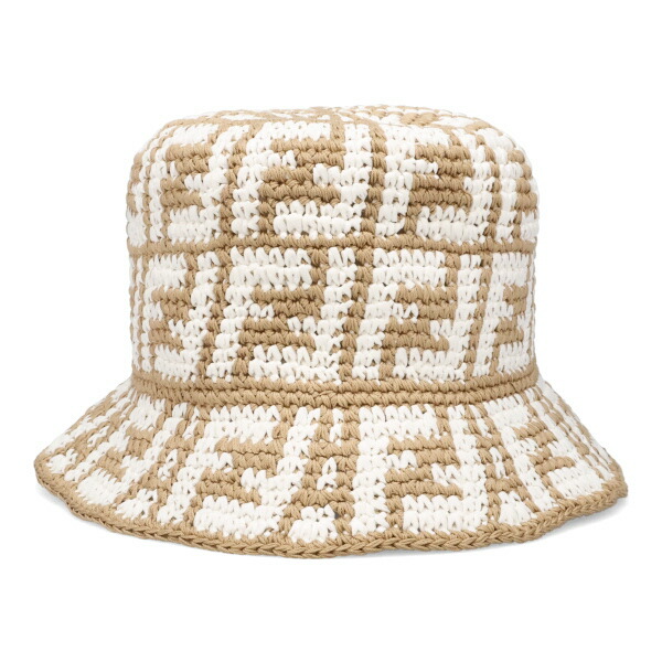 フェンディ 帽子 FENDI バケットハット FXQ688 APAS F0QB9 ベージュ サイズM/L