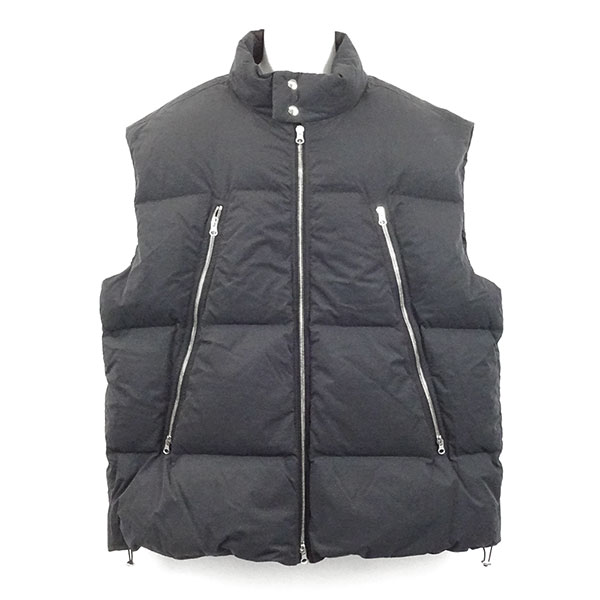 MM6 メゾンマルジェラ ダウンベスト メンズ Maison Margiela S52FB0075 S76536 900 ブラック サイズ52 XLサイズ相当
