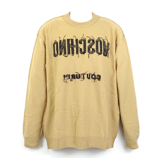 モスキーノ セーター メンズ MOSCHINO 0923 5203 A1018 ベージュ サイズ50 Lサイズ相当