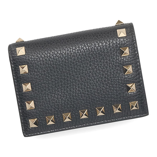 ヴァレンティノ 財布 レディース VALENTINO ロックスタッズ スモールウォレット W2P0P39 VSH 0NO ブラック