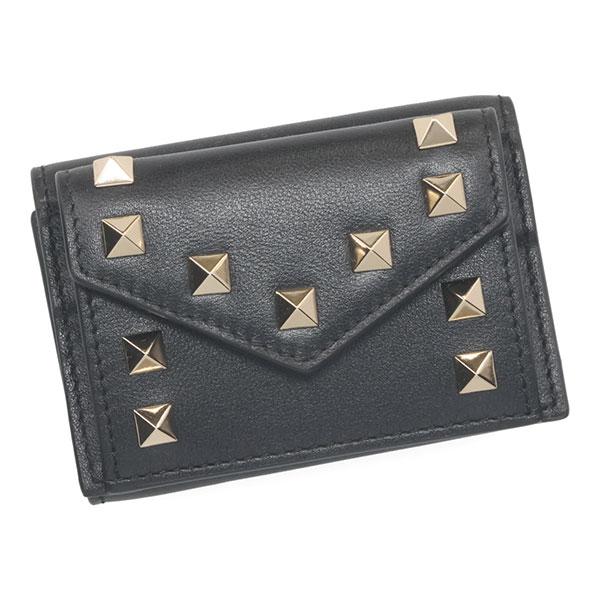 ヴァレンティノ 財布 レディース VALENTINO ロックスタッズ スモールウォレット W2P0Q47 BOL 0NO ブラック