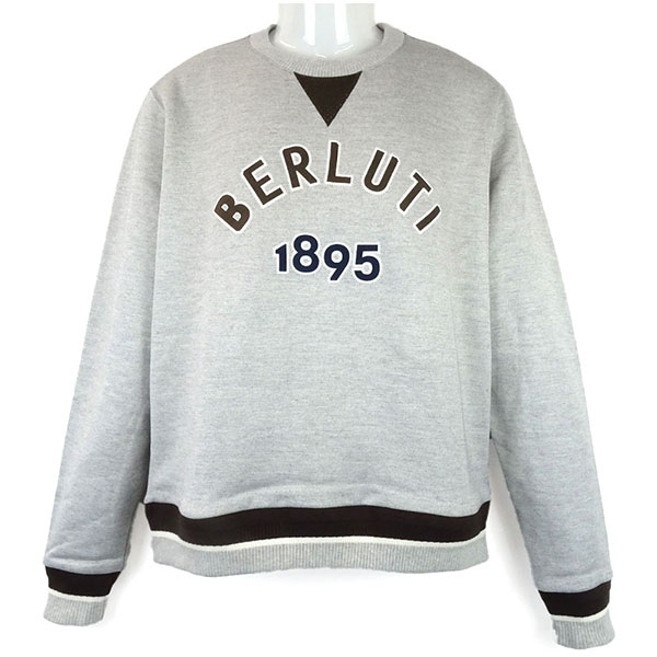 ベルルッティ スウェットシャツ メンズ BERLUTI カレッジロゴ シルバーグレー サイズL 262942