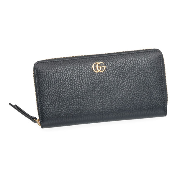 グッチ 財布 レディース GUCCI ダブルG ジップアラウンドウォレット 456117 CA00G 1000 ブラック