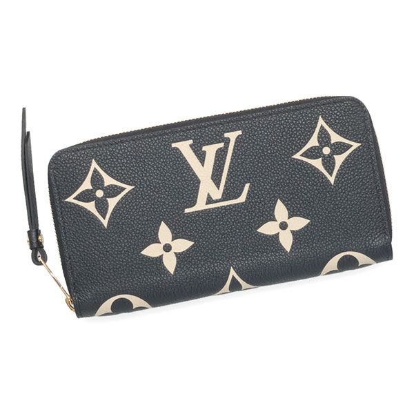 ルイヴィトン 財布 レディース LOUIS VUITTON モノグラムアンプラント ジッピーウォレット ブラックベージュ M80481
