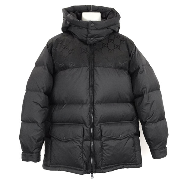 グッチ ダウンジャケット メンズ GUCCI 762558 Z8BNG 1000 ブラック サイズ48 Lサイズ相当