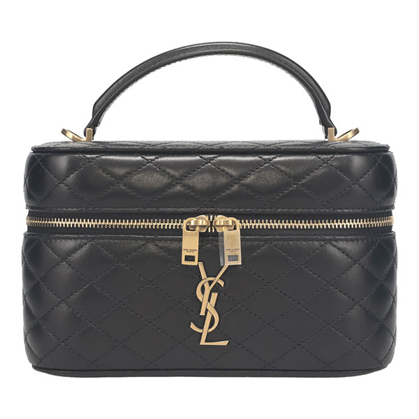 サンローラン バッグ レディース SAINT LAURENT ギャビー バニティバッグ 766731 1EL07 1000 ブラック ゴールド金具