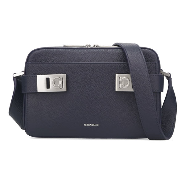 フェラガモ バッグ メンズ FERRAGAMO ガンチーニ ショルダーバッグ 241304 0188 ミッドナイト