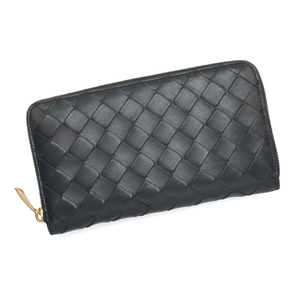ボッテガヴェネタ 財布 BOTTEGA VENETA イントレチャート ジップアラウンドウォレット 608053 VCPP2 8425 ブラック