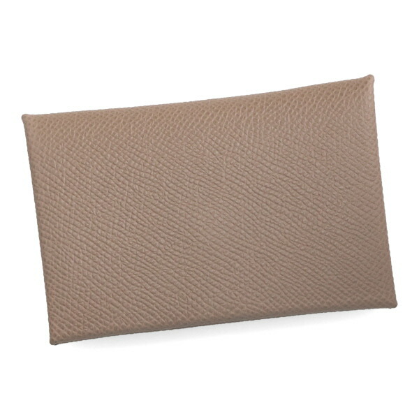 エルメス カルヴィ HERMES カードケース ヴォーエプソン エトゥープ 044164 W刻印