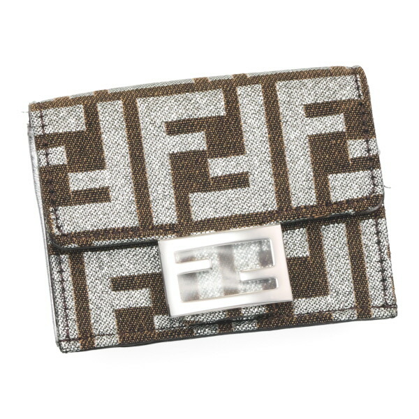 フェンディ 財布 レディース FENDI バゲット マイクロ 8M0395 APKV F1MZS カーキ+シルバー