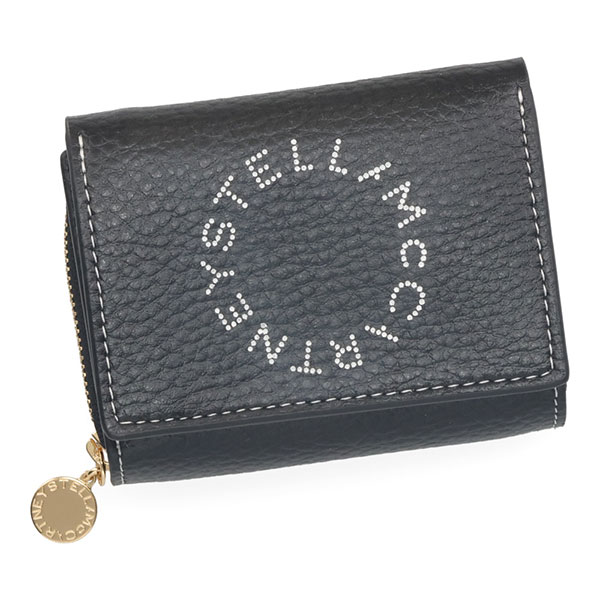 ステラマッカートニー 財布 レディース STELLA MCCARTNEY ロゴ トリフォールドウォレット 7P0048 WP0057 1000 ブラック