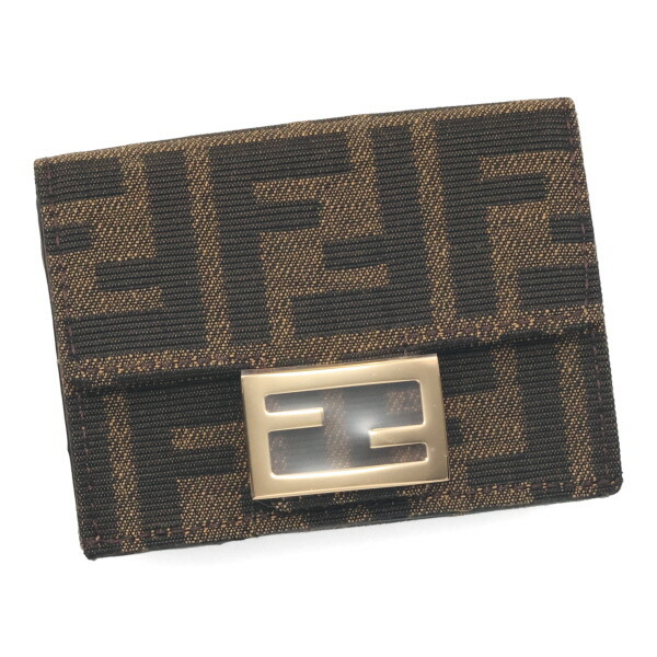 フェンディ 財布 レディース FENDI バゲット マイクロ 三つ折り財布 8M0395 A98P F0A6E ブラウン