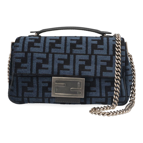 フェンディ バッグ レディース FENDI バゲット チェーン ミディ 8BR793 ALG7 F1HZR ブルー+ブラック