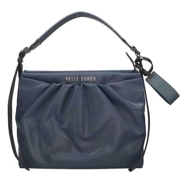 ペレボルサ バッグ レディース PELLE BORSA チアーズ A4ギャザーショルダー 4675 NV ネイビー