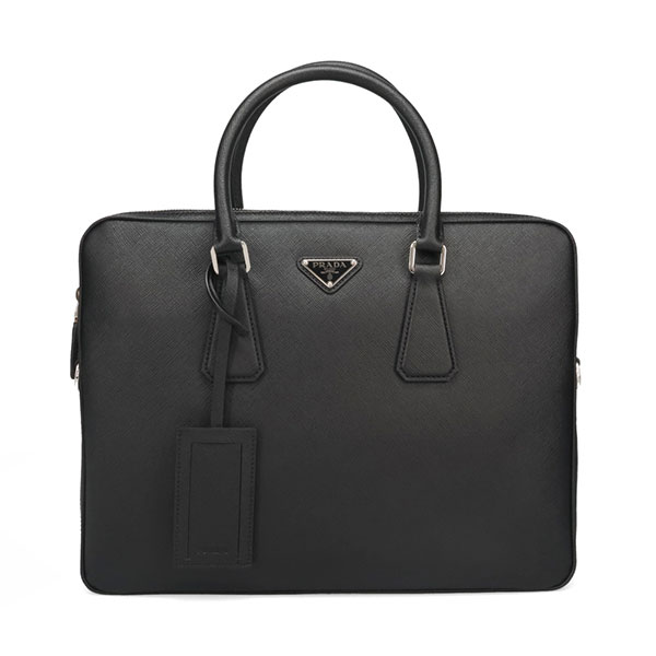 プラダ バッグ メンズ PRADA サフィアーノレザー ブリーフケース 2VE368 9Z2 F0002 NERO ブラック
