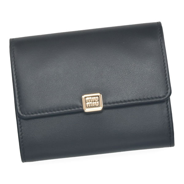 ミュウミュウ 財布 レディース MIUMIU レザー財布 5MH040 2CVX F0002 ブラック