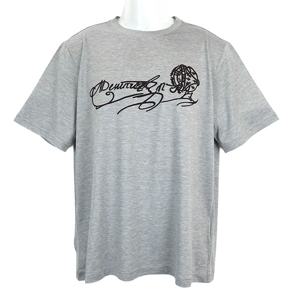 ベルルッティ Tシャツ メンズ BERLUTI スエードエフェクトスクリットTシャツ シルバーグレー 263038 サイズL