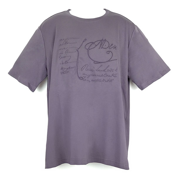 ベルルッティ Tシャツ メンズ BERLUTI スクリット刺繍Tシャツ スモーキーライラック 301526 サイズL