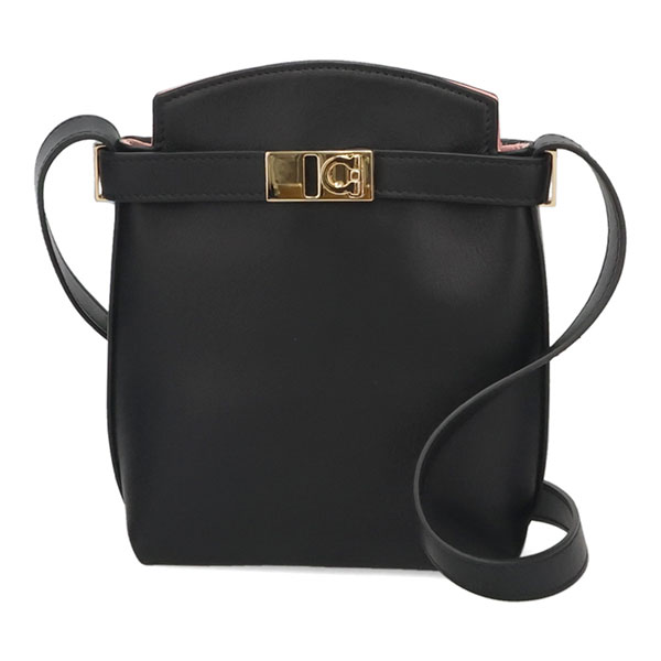 フェラガモ バッグ レディース FERRAGAMO ガンチーニ 220650 0502 ブラック+ピンク